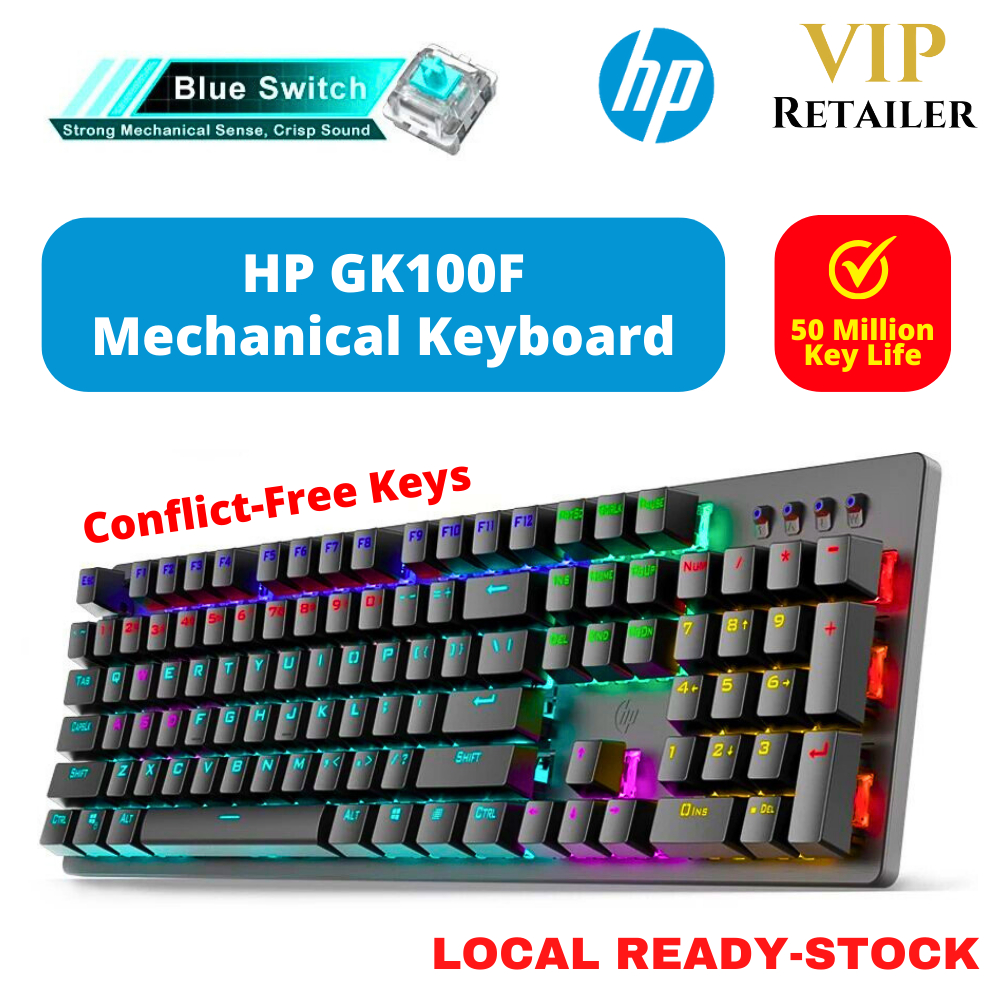 (VIP Retailer) HP GK100F True Mechanical Keyboard for Gaming | Rainbow ...