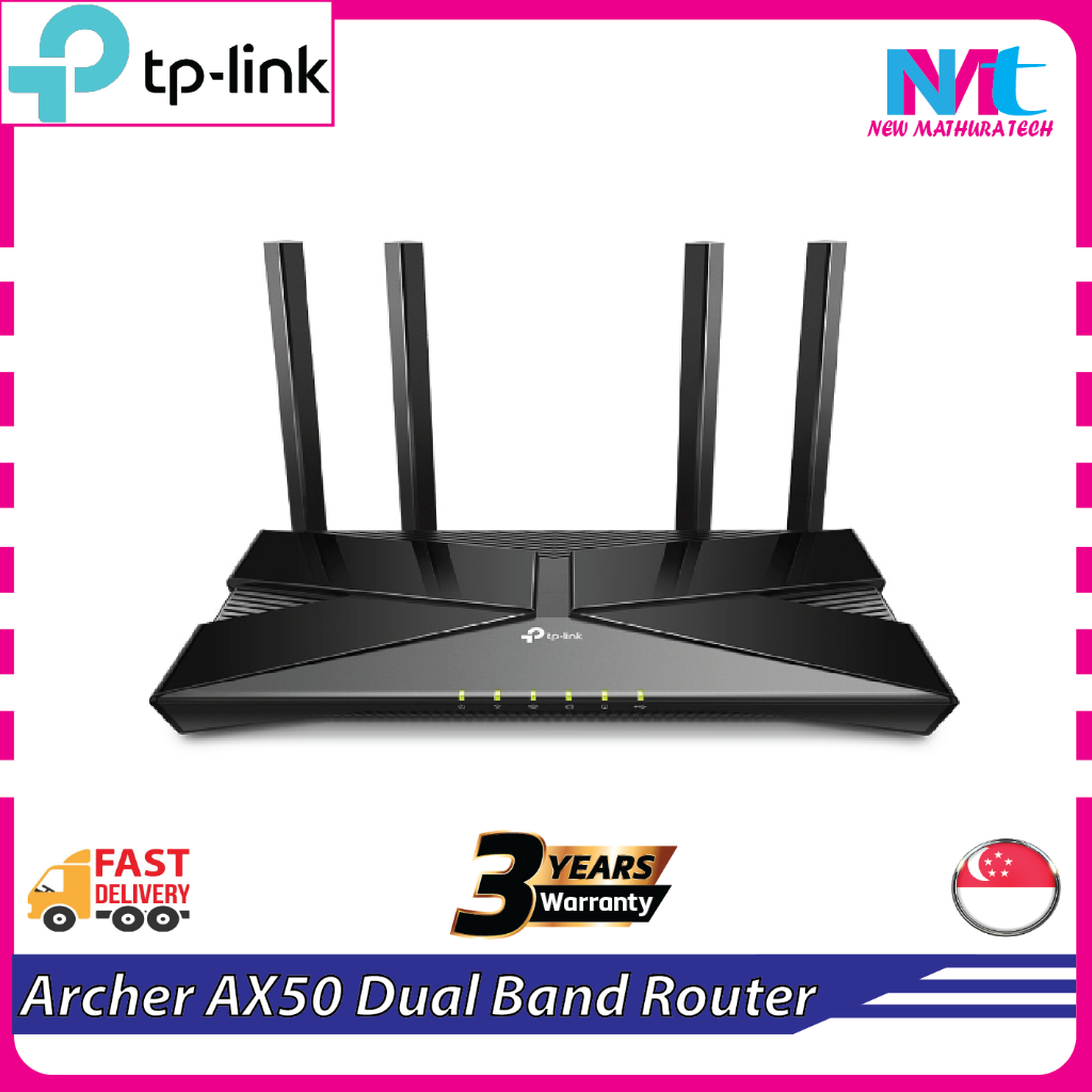 TP-LINK Archer AX50 AX3000 Dual Band Gigabit Wi-Fi 6 Router warranty ...