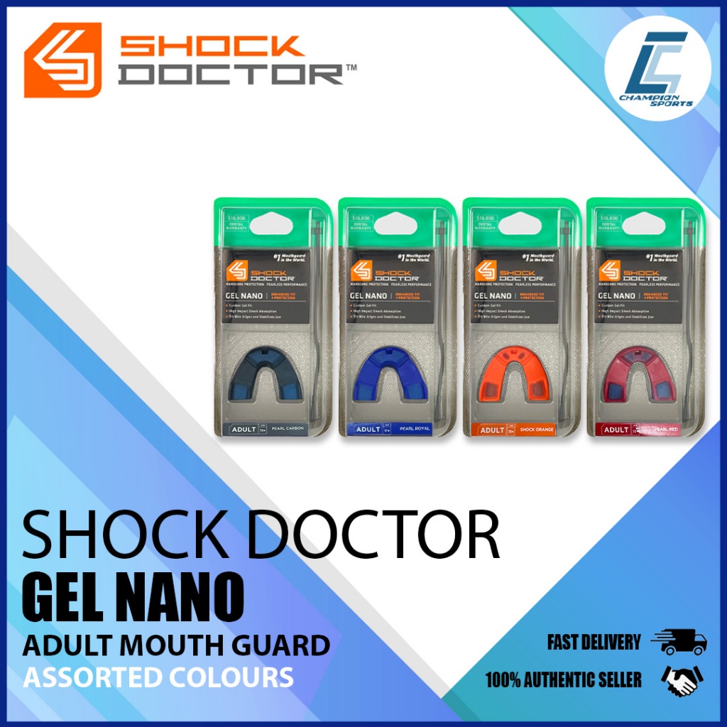 Shock Doctor Adult Gel Nano Pearl Carbon Mouth Guard (AR/RO) | Shopee ...