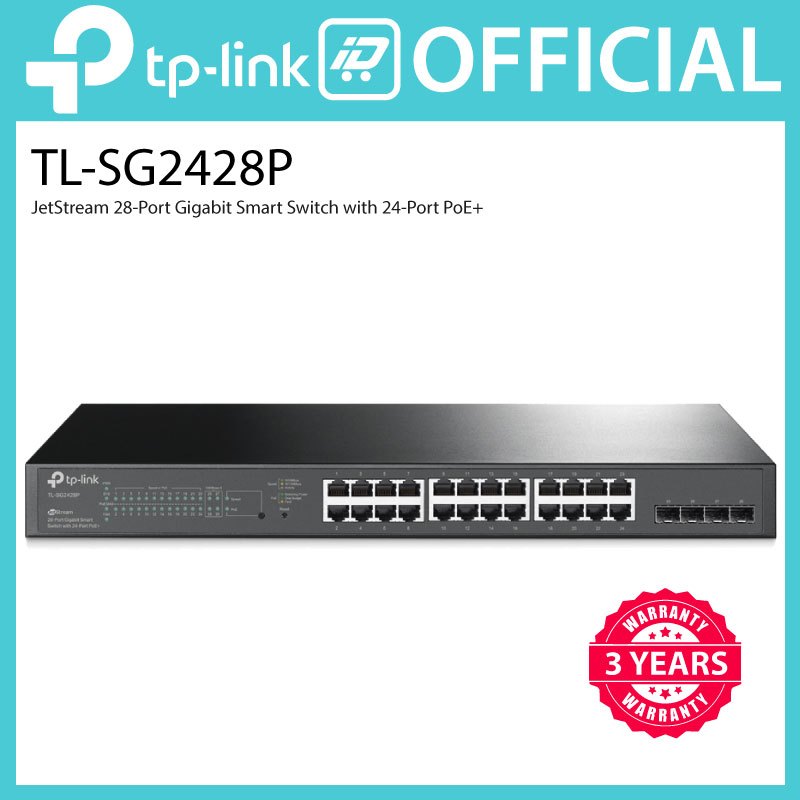 TP-Link TL-SG2428P JetStream 28-Port 8-Port Gigabit Smart Switch ...