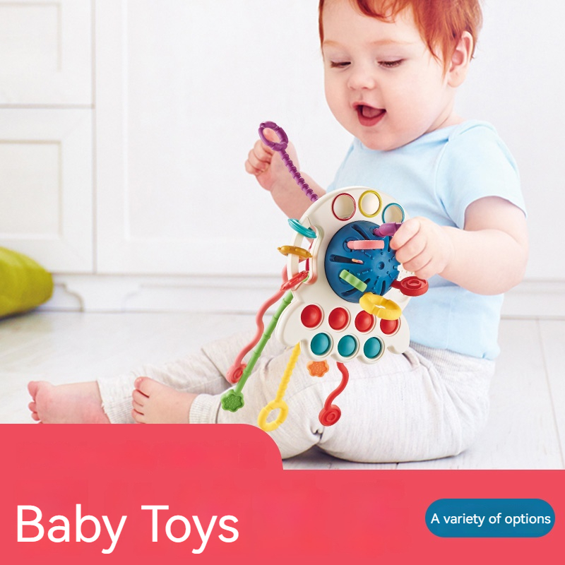 [WeFun] 3 In1 Baby Pull String Sensory Toys Toddler Finger Grasp ...