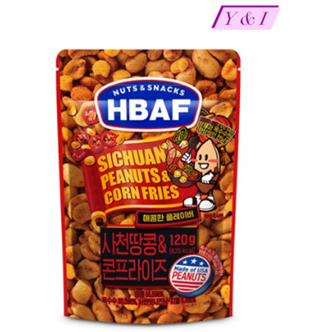 [Korean Snack] HBAF Sichuan Peanuts and Corn Fries 120g 바프 사천땅콩 콘프라이즈 | Shopee Singapore