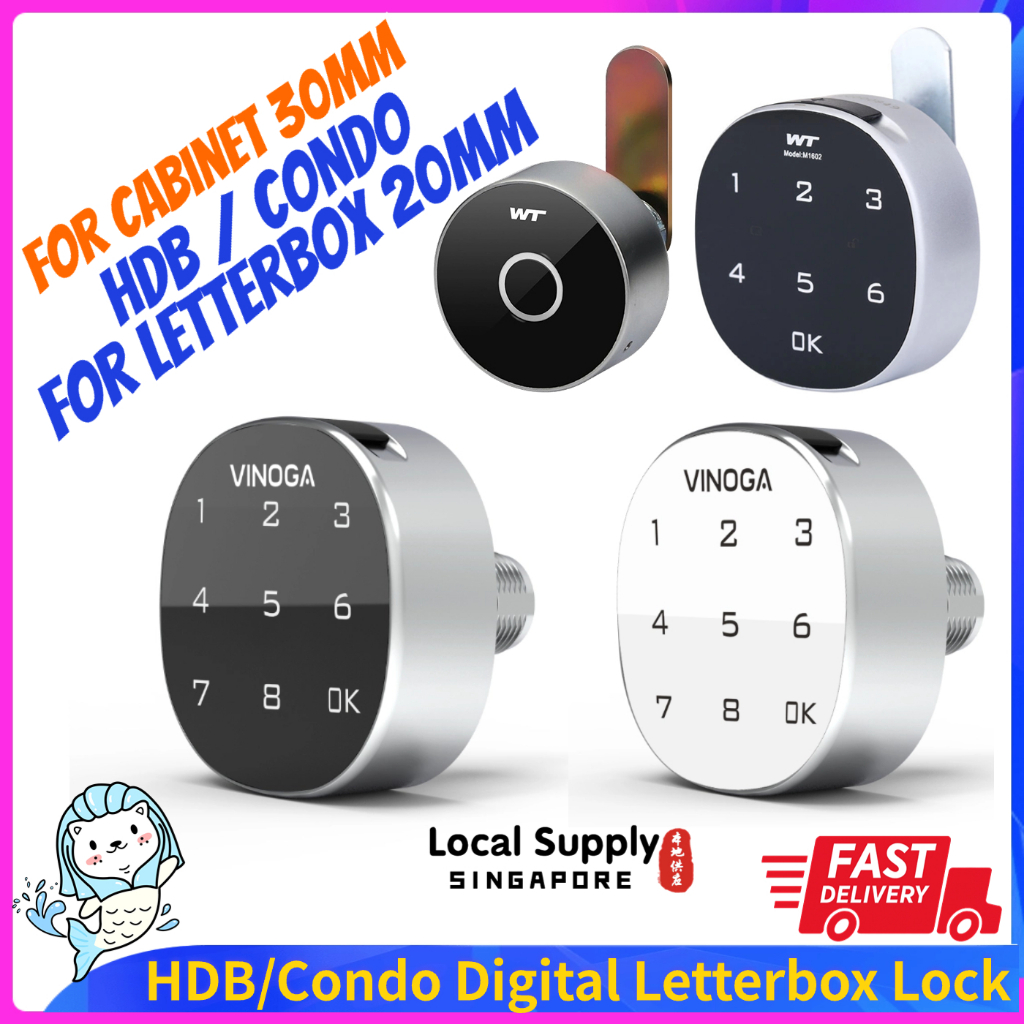 LetterBox Digital Lock SG SELLER 🇸🇬 VINOGA WT Letter Box Lock HDB ...