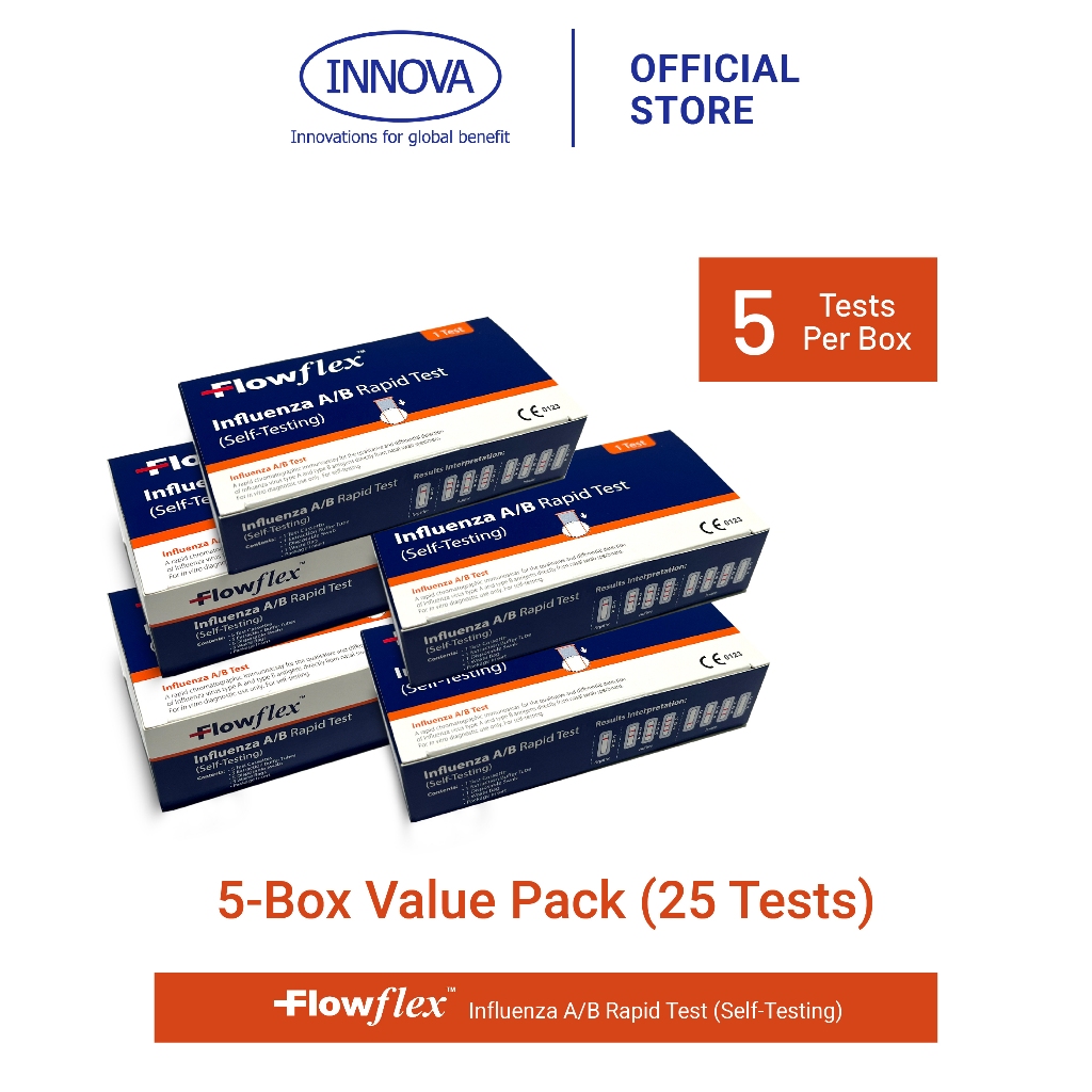 Flowflex Flu Test Kit/Influenza A/B Rapid Test (Self-Testing) Value ...