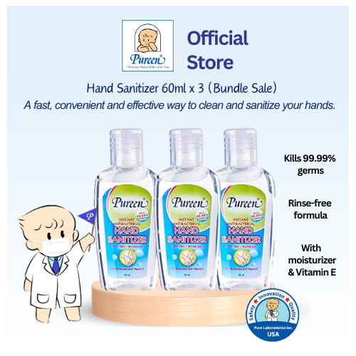 Pureen Antibacterial Hand Sanitizer 60ml (Bundle Sale) | Shopee Singapore