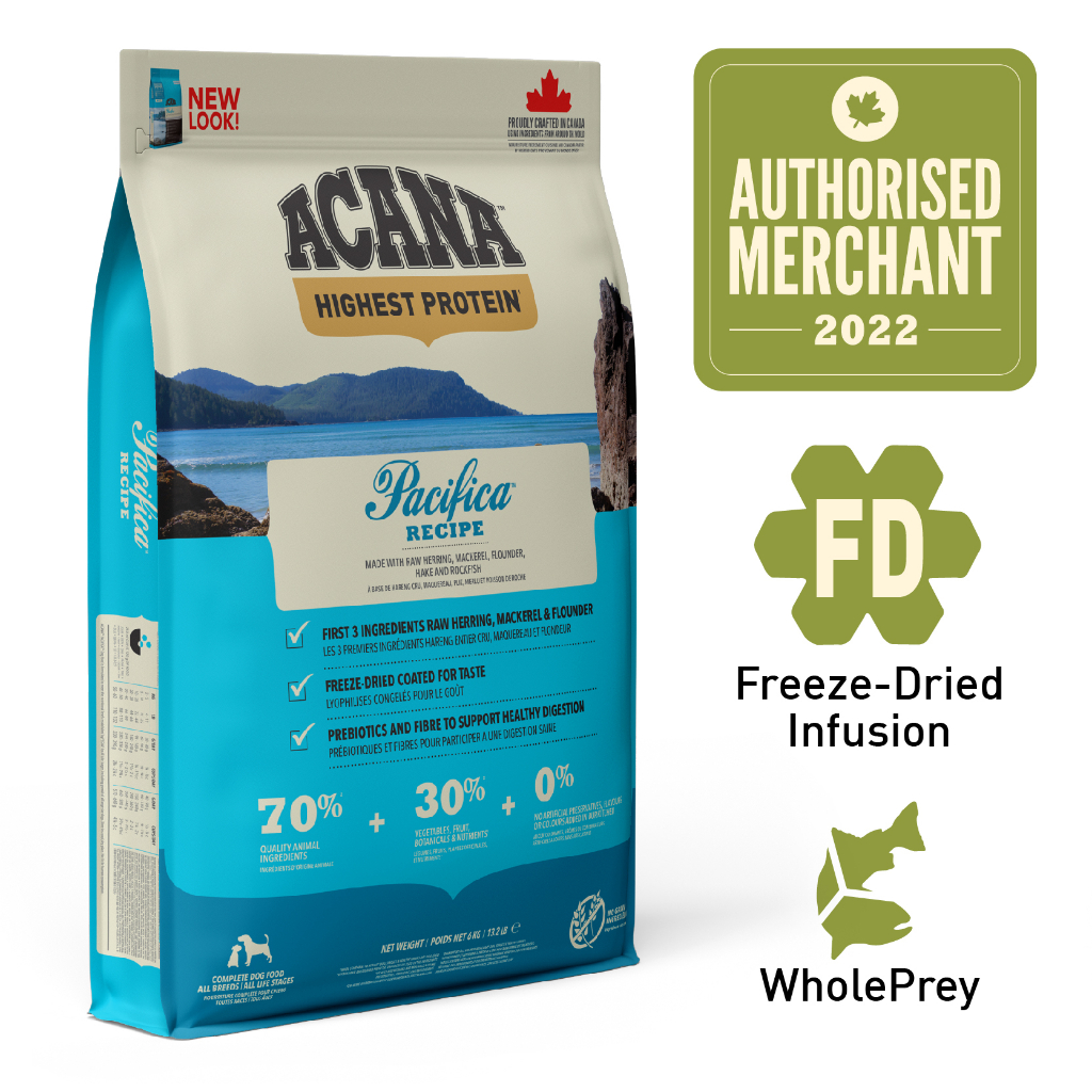 ACANA Regionals Freeze-Dried Infused Pacifica Dog Dry Food (3 Sizes ...