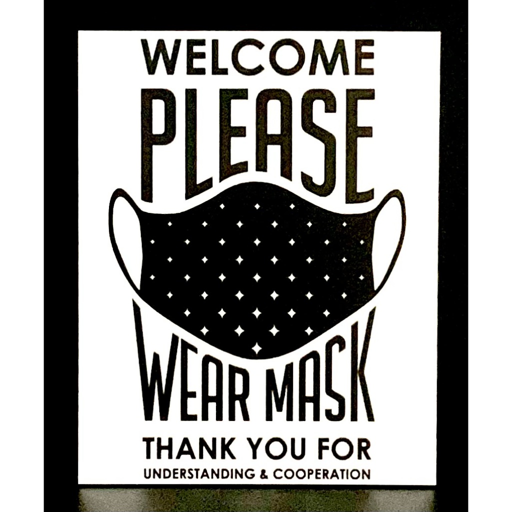 WELCOME PLEASE WEAR MASK SIGN/SIGNAGE | 80mm x 100mm | MASK SIGN ...