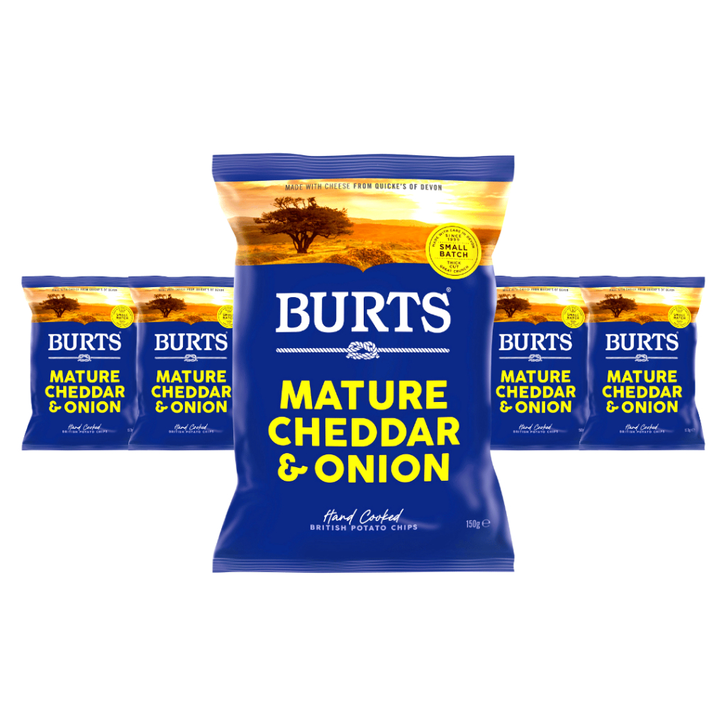 BURTS Mature Cheddar & Onion Potato Chips 150g (1 Carton) | Shopee ...