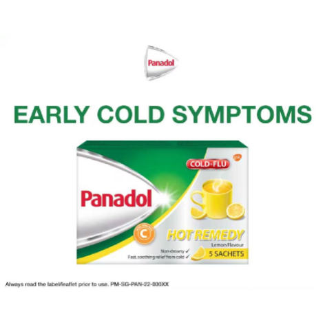 Panadol Cold & Flu Hot Remedy Sachet 5s (Lemon Flavour) | Shopee Singapore
