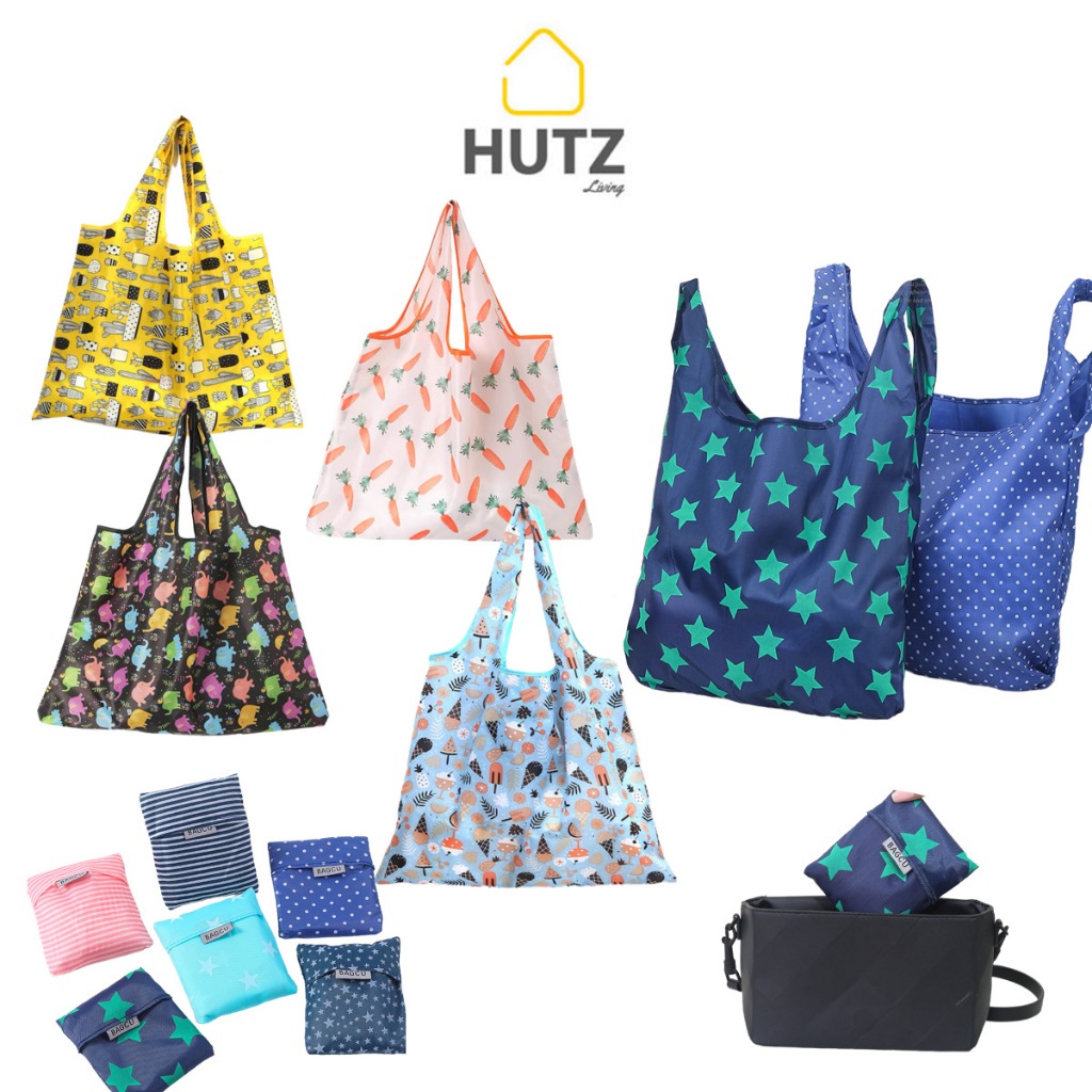 Foldable Shopping Tote Bag Eco Recycle Reusable Bag | Shopee Singapore