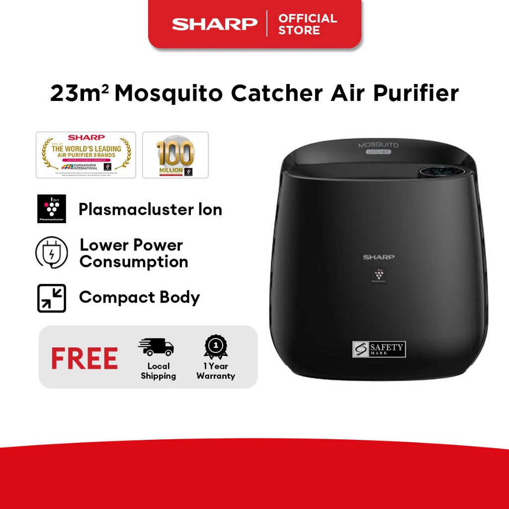 SHARP Air Purifier with Mosquito Catcher FP-JM30E-B 23m² | HAZE Mode ...