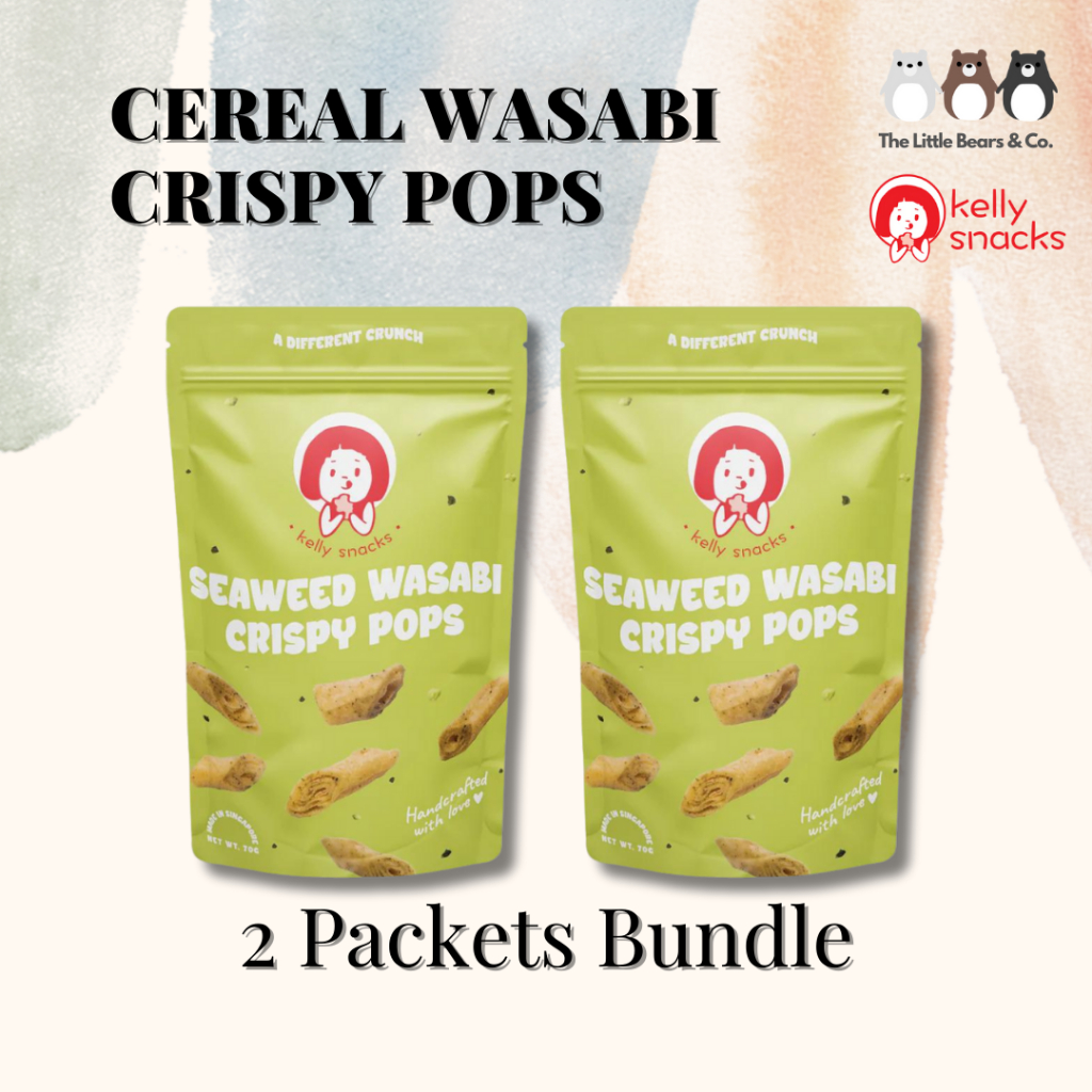 [Bundle of 2] Ready Stock - Kelly Seaweed Wasabi Crispy Pops Snacks 70g ...