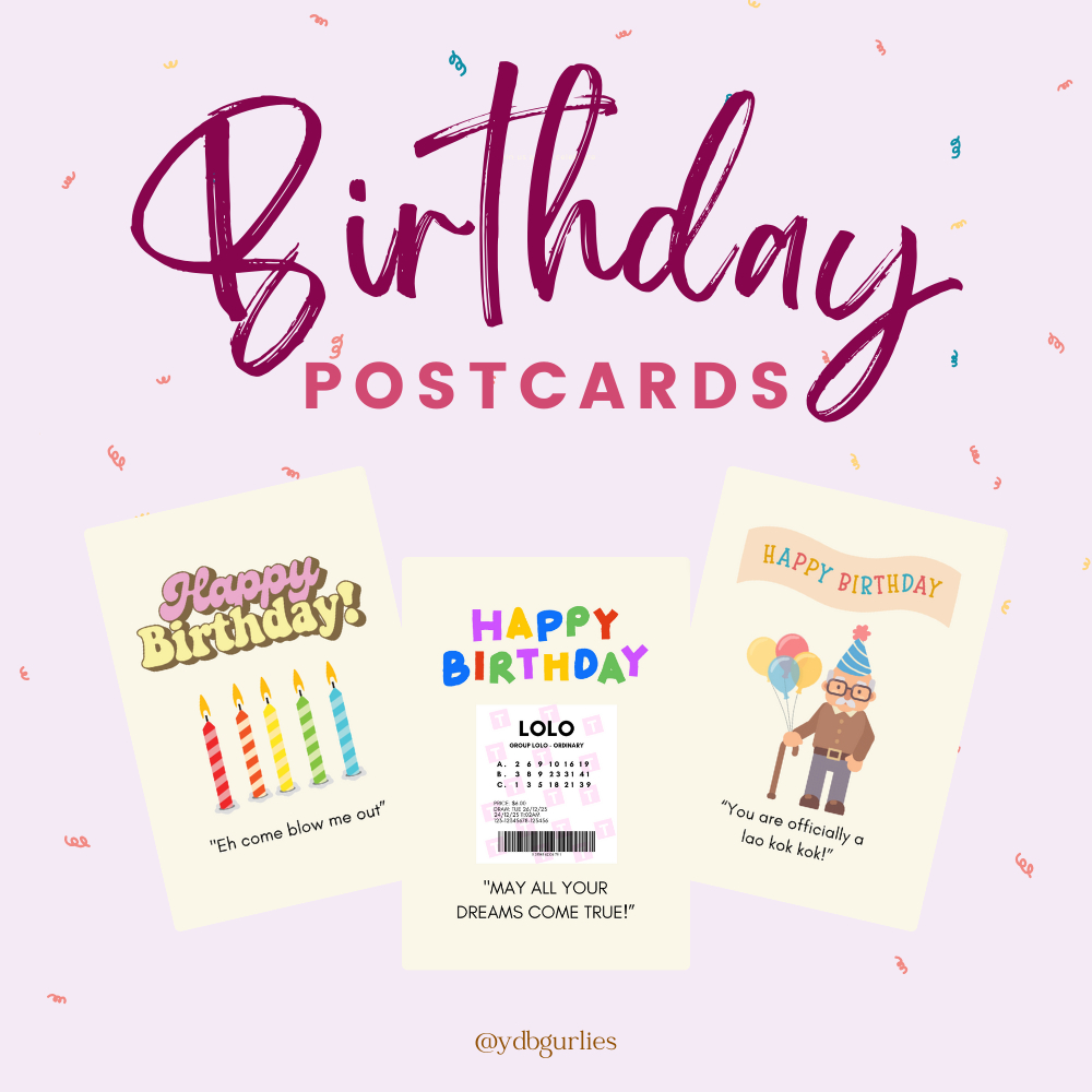 [SG Seller] Birthday Cards Postcards Singlish Cringe Friendship Cheesy ...