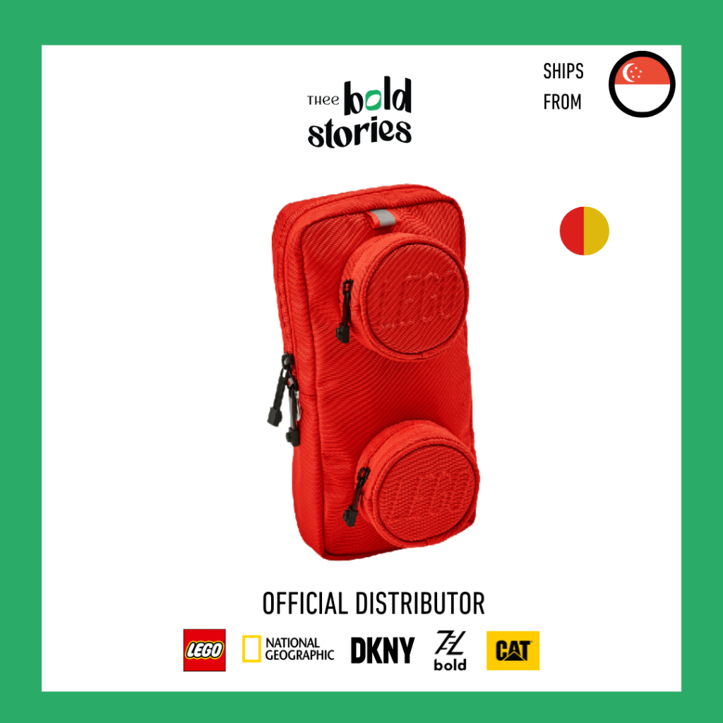 LEGO | Lego Brick 1x2 Sling bag (Bright Red) | Shopee Singapore