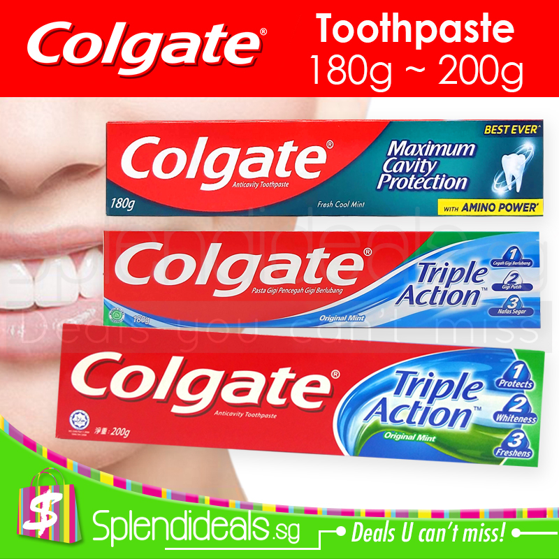 [ SPLENDIDEALS SG ] COLGATE TOOTHPASTE 180g / 200g - CAVITY PROTECTION ...