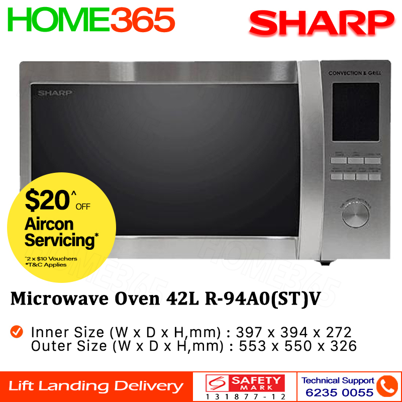 Sharp Oven Microwave 42L R-94A0(ST)V | Shopee Singapore
