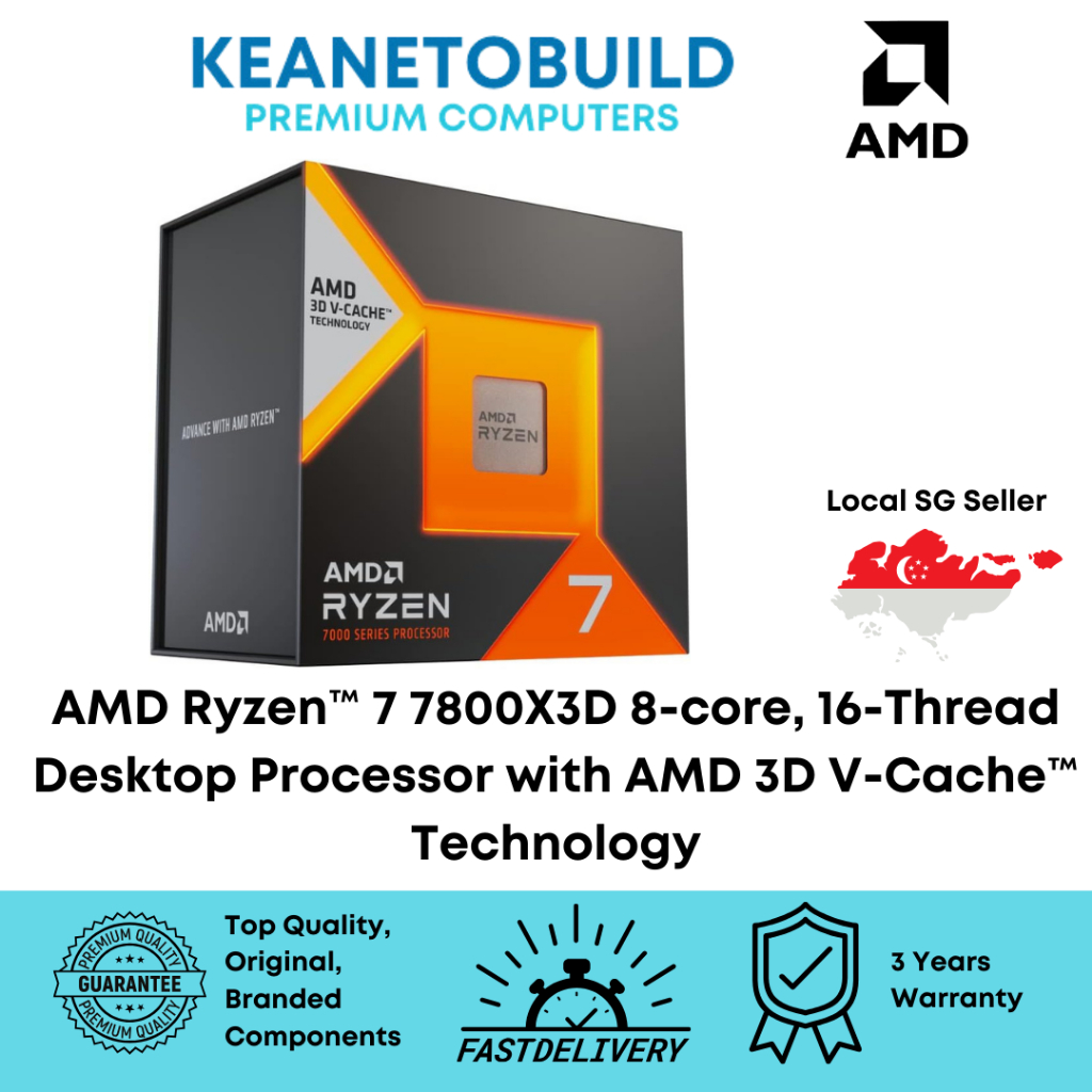 [READY-SG STOCK] AMD Ryzen 7 7800X3D 7800X 3D 7000 Series Desktop ...