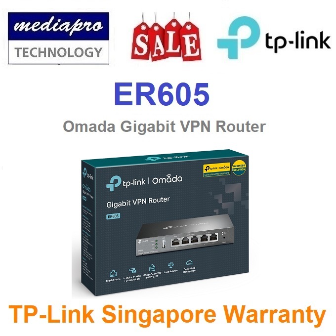 TP-LINK ER605 Omada Gigabit VPN Router - 5 Year Local TP-Link Warranty ...