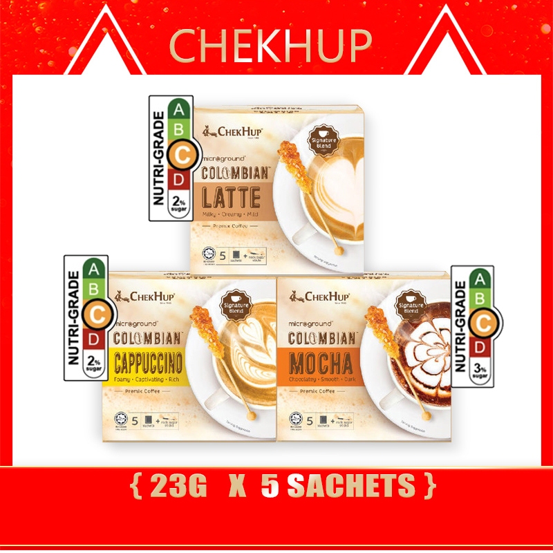 Chek Hup Microground Coffee (23g x 5s)/Box Cappuccino & Latte & Matcha ...