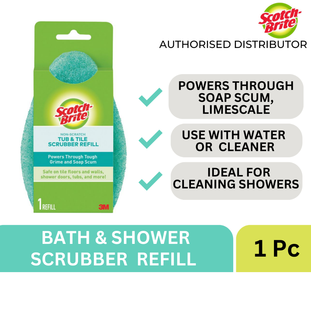 3M Scotch Brite Non Scratch Bath & Shower Scrubber Refill | Shopee ...