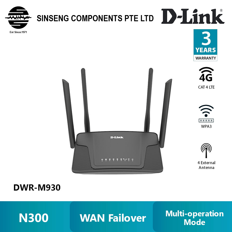 D-Link DL-DWR-M930 Wireless N300 4G LTE Sim Card Router | Shopee Singapore