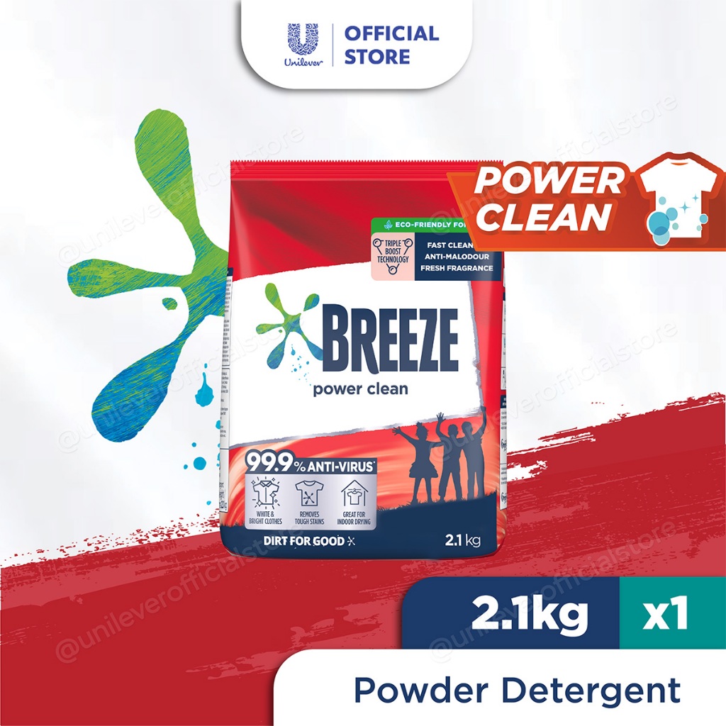 Breeze Power Clean Powder Detergent 2.1kg | Shopee Singapore