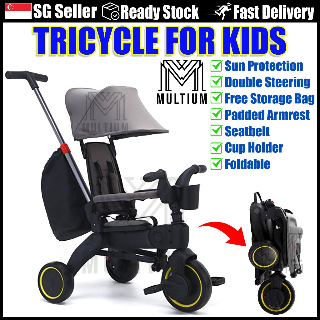 Kids Tricycle Grey Baby Tricycle | tricycle toddler|tricycle for kids ...