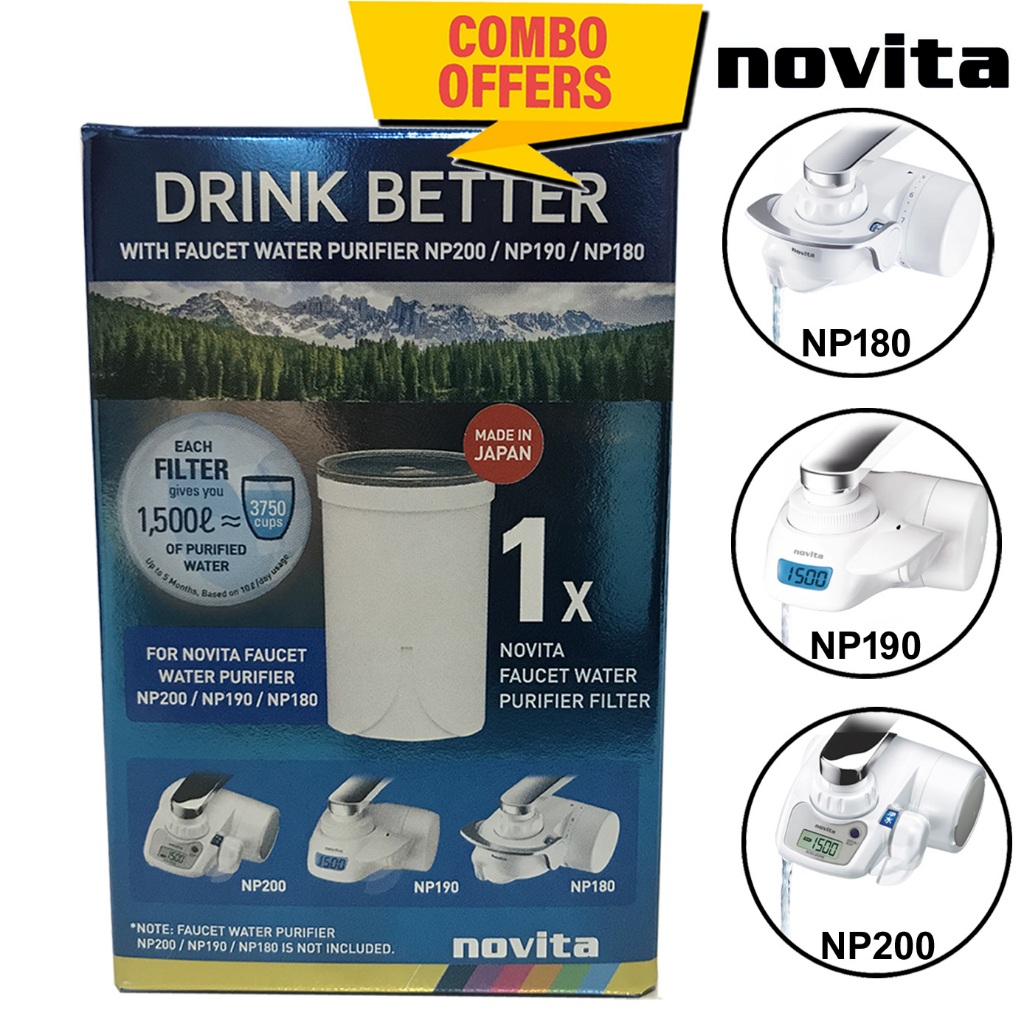 [Water Filter] Novita Faucet Water Purifier NP180UF/NP190UF/NP200UF ...