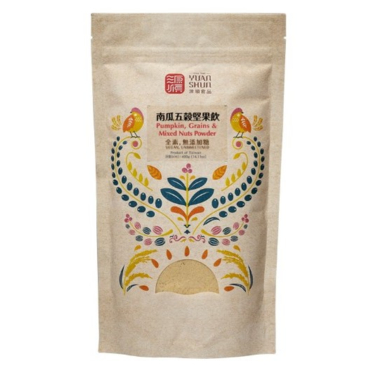 TAIWAN- PUMKIN MULTIGRIANS POWDER - 源順南瓜五穀堅果飲 無添加糖 450g/pack | Shopee ...