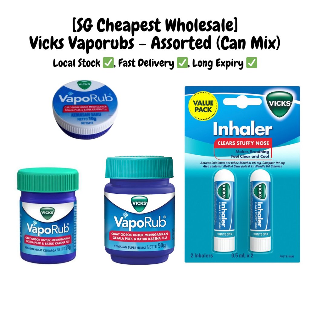 Vicks Vaporubs/Inhaler - Assorted (Can Mix) | Shopee Singapore