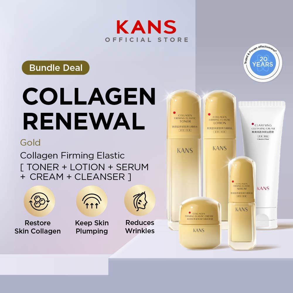 KANS Collagen Renewal Gold Firming Elastic Series | Firming & Anti-Wrinkle | Skincare | Shopee ...