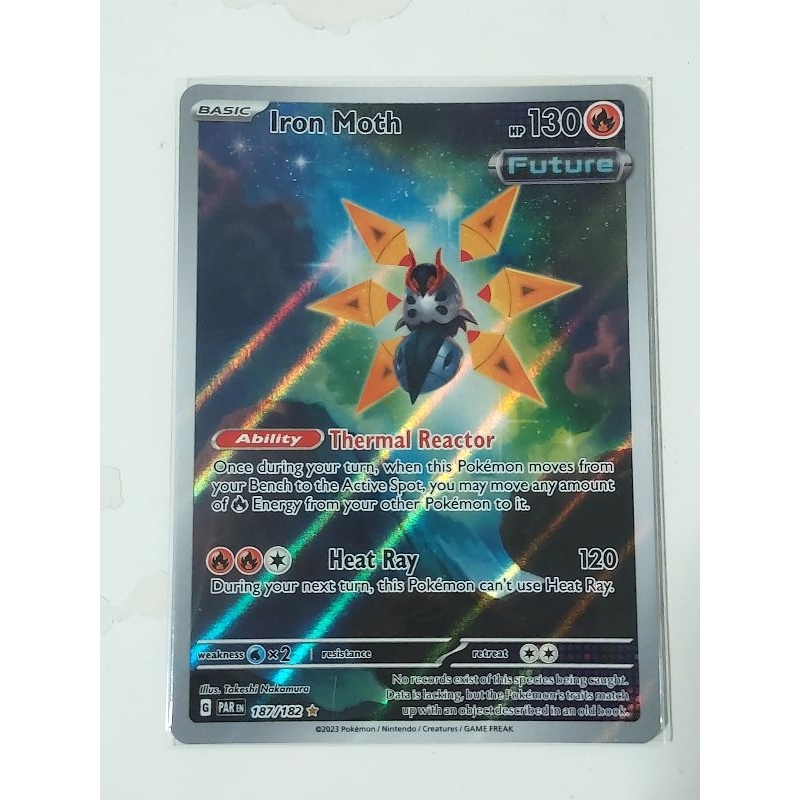 Pokemon iron moth illustration rare paradox rift card | Shopee Singapore
