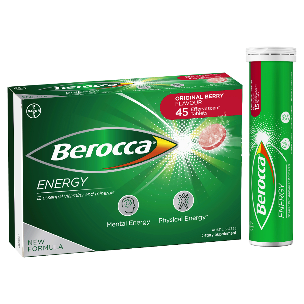 Berocca Multivitamin Effervescent (45 Energy Tablets) (Exp: Jul 2024 ...