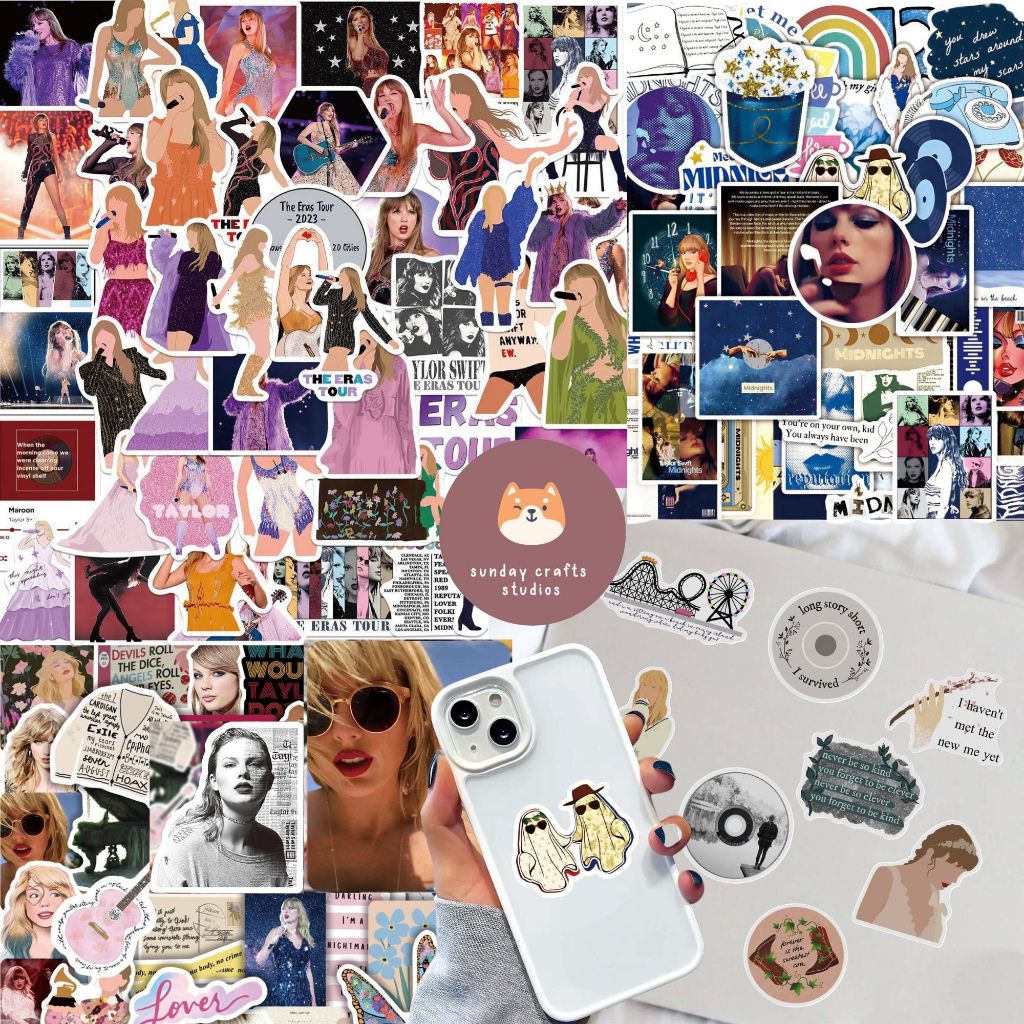 [SG] ️50pcs Taylor Swift Eras Tour & Album Stickers/ 16 designs ( NEW ...