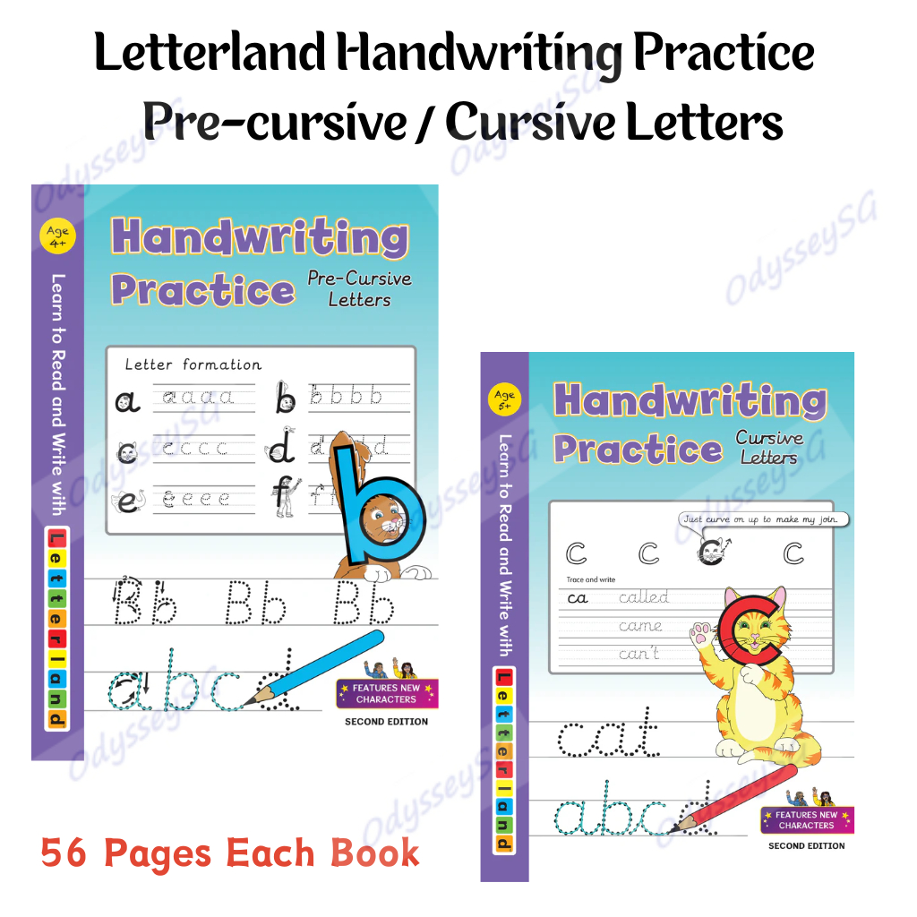 LETTERLAND Children Handwriting Practice - Precursive / Cursive Letters ...