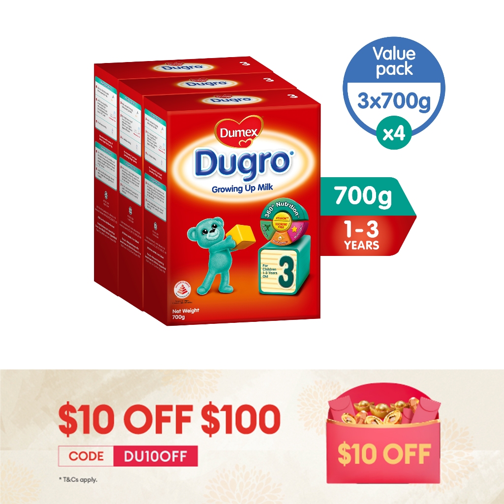 [Bundle of 4] Dumex Dugro Stage 3 Growing Up Children Milk Powder ...