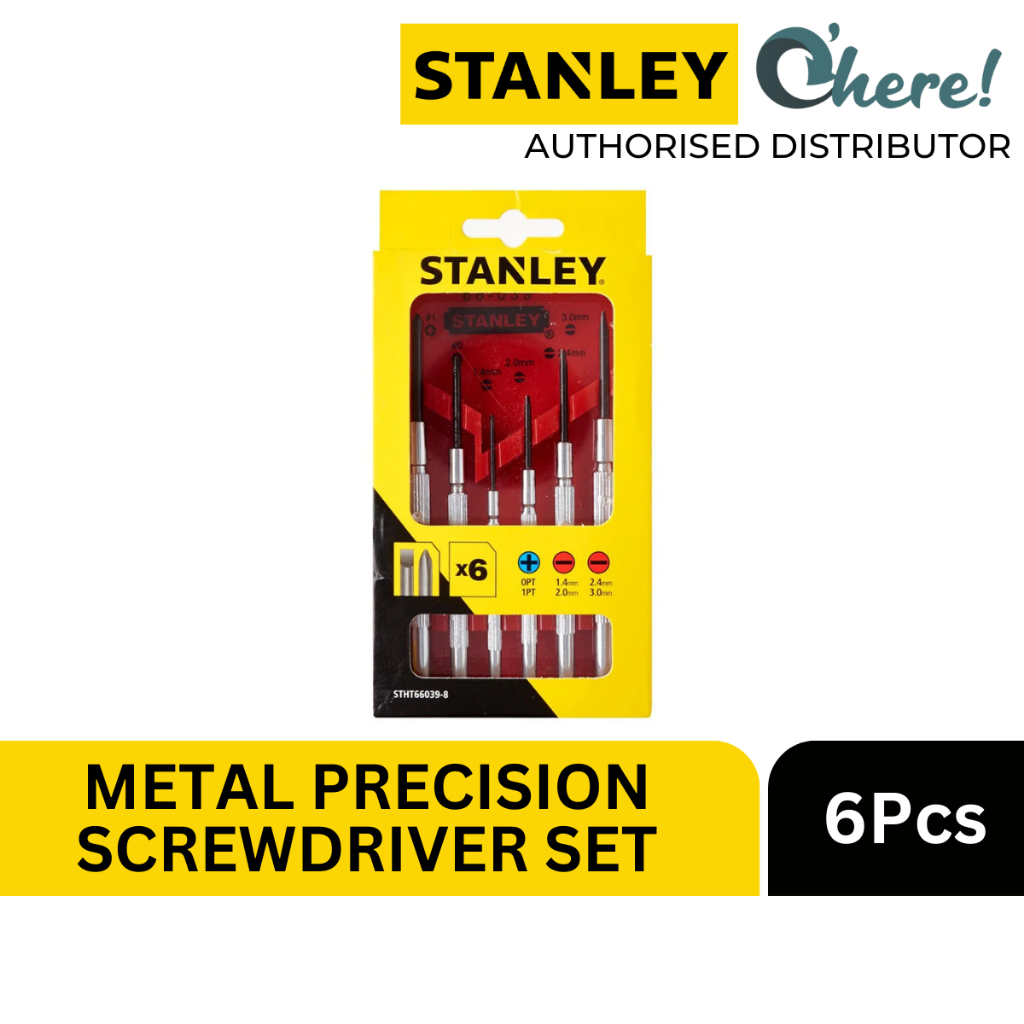 Stanley Metal Precision Screwdriver Set 6 Pcs STHT66039-8 | Shopee ...
