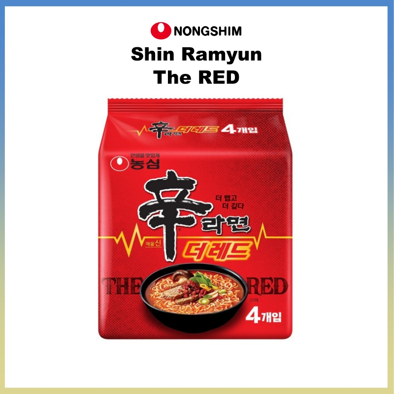 [NONGSHIM] Shin Ramyun The RED, 4ea / Shin Ramyun Limited Edition / the ...