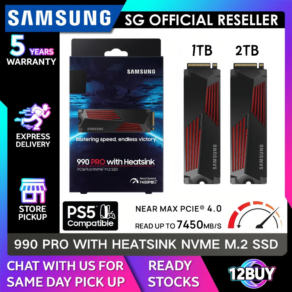 Samsung 990 PRO with Heatsink Internal M.2 SSD PCIe 4.0 1TB 2TB - Up to ...