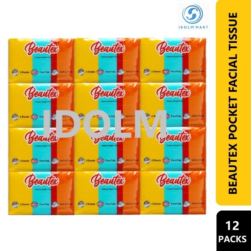 Beautex 3 Ply Pocket Tissue, 12 Small Tissue Packs | Shopee Singapore