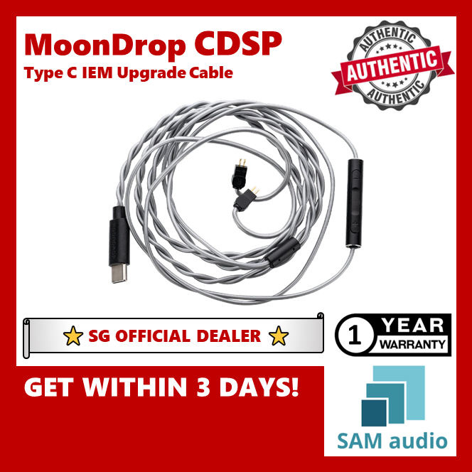 [🎶SG] MOONDROP CDSP IEM UPGRADE CABLE (DSP TYPE C USB C) | Shopee Singapore