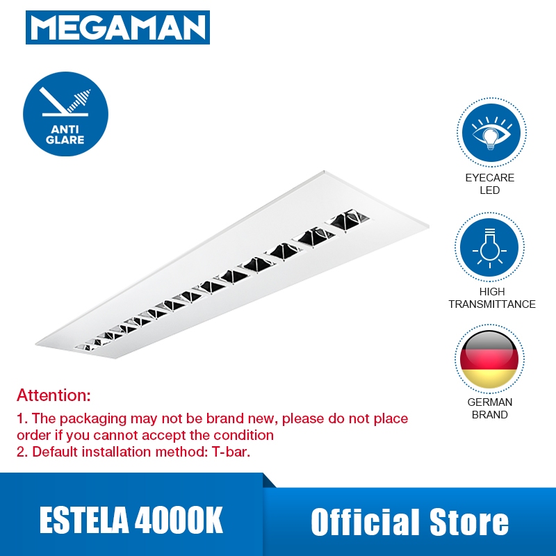 Megaman ESTELA PANEL 30W 1X4 4000K 90D Recessed ceiling light ...