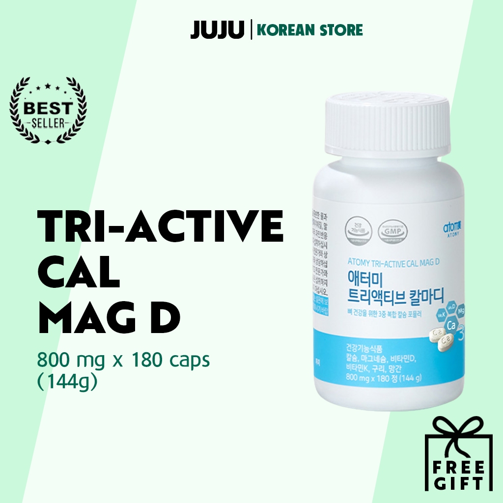 ATOMY / Tri-Active Cal Mag D 800mg x 180 Tablets / 144g | Shopee Singapore