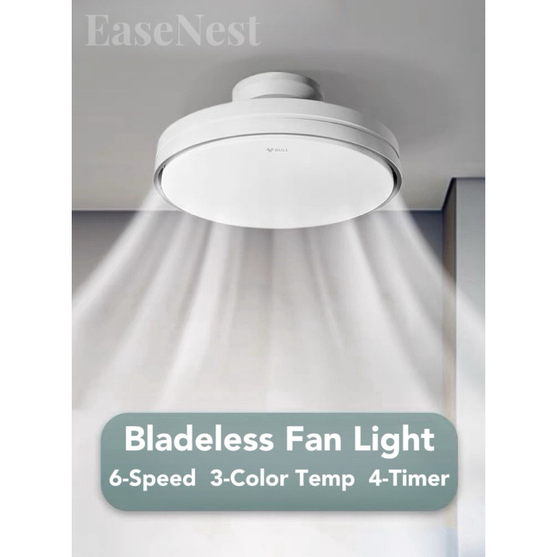 Energy-Efficient Silent Bladeless Fan Light - Modern Home LED Lighting ...