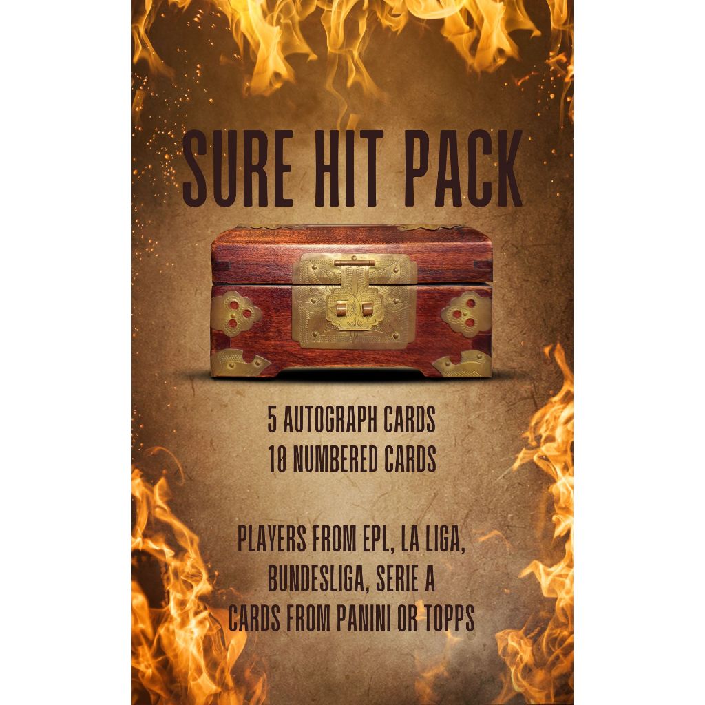 SURE HIT PACK (5 AUTOGRAPH CARDS 10 NUM CARDS PLAYERS FROM EPL, LA LIGA ...