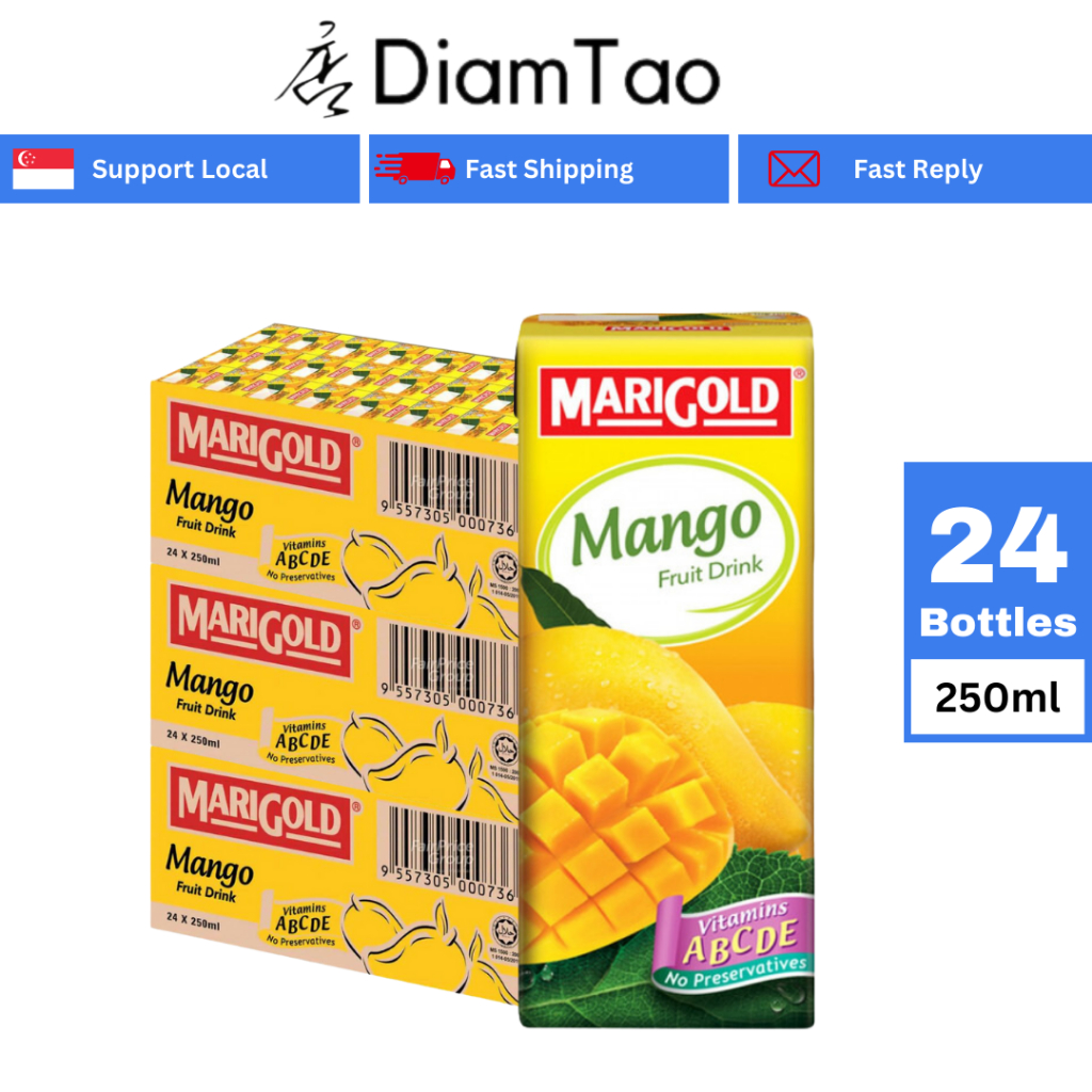 [Bundle of 3] Marigold Mango Fruit Drink 250ml x 24 Packets | Shopee ...