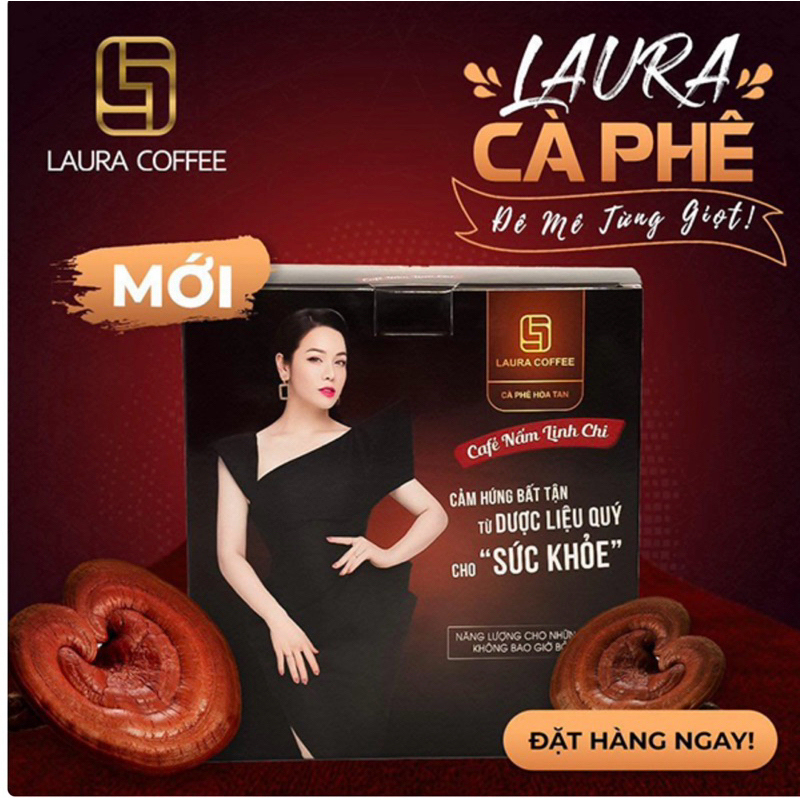 Cà phê nấm Linh chi Laura Coffee Hộp 10 gói - Laura Sunshine Nhật Kim ...