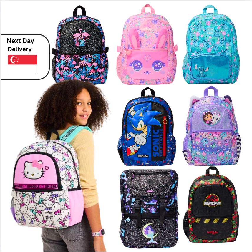 [Authentic] Smiggle School Bag Trolley Push Primary Achool Bag School ...