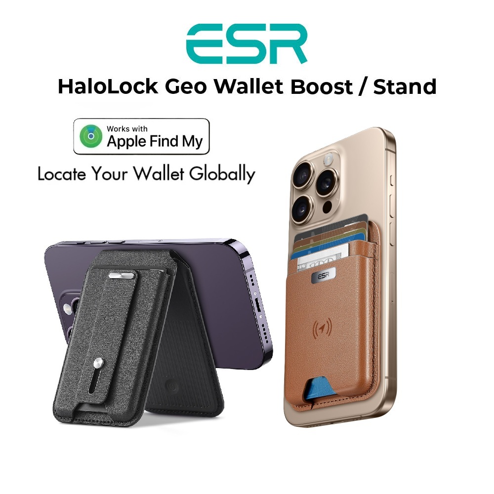 ESR MagSafe Geo Wallet Boost / Stand works with Apple Find My | Shopee ...