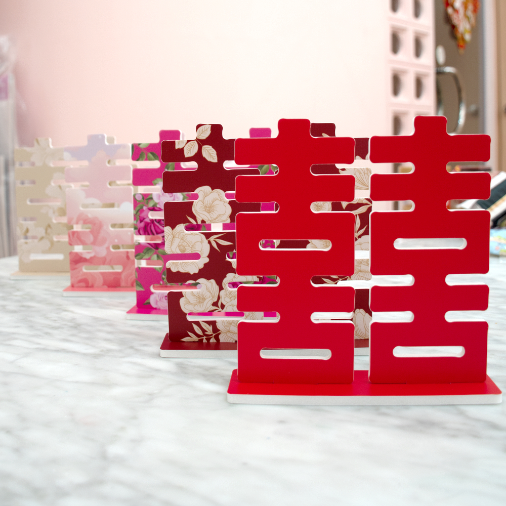[SG Seller] Double Happiness Wedding Valentines Decor Mini Table ...